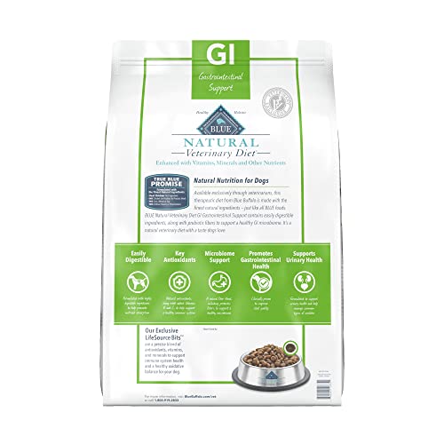 Blue Buffalo Natural Veterinary Diet GI Gastrointestinal Support Dry Dog Food, Chicken 22-lb bag