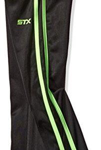 STX Boys' Big Boys' Tricot Mock Neck Jacket and Matching Jog Pant, Black/Lime, 10