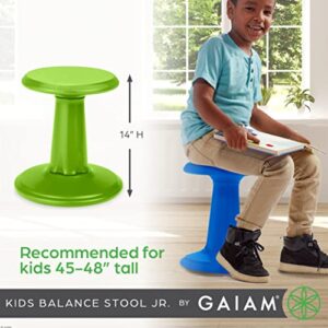 Gaiam Kids Wobble Stool Desk Chair - Alternative Flexible Seating Balance Wiggle Chair | ADHD Sensory Fidget Core Rocker Child Seat Elementary School Classroom Furniture for Student, Toddler, Ages 5-8