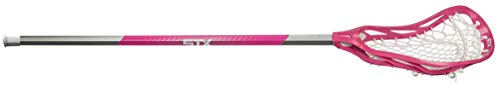 STX Lacrosse Exult 200 Girls Complete Stick with Crux Mesh Pocket, Punch/Punch