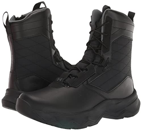 Under Armour Men's Stellar G2 Side Zip Military and Tactical Boot, Black (001)/Pitch Gray, 11