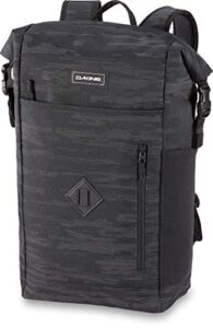 dakine mission surf roll top 28l backpack, flash reflective