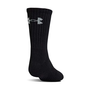 Under Armour Adult Charged Cotton Crew Socks, Multipairs , Black/Gray (6-Pairs) , Large