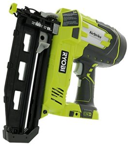 ryobi p325 one+ 18v lithium ion battery powered cordless 16 gauge finish nailer (battery not included, power tool only)