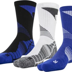 Under Armour Men's Elevated Novelty Crew Socks, 3-Pairs , Royal Assorted , Large