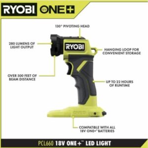 RYOBI PCL660B ONE+ 18V Cordless LED Flash Light (Tool Only)