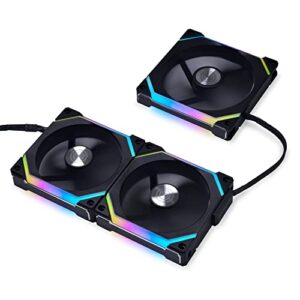 Lian Li UNI Fan SL120 V2 RGB Black Triple Pack with Controller - UF-SL120V2-3B (V2)