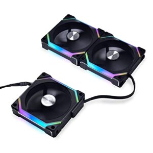 Lian Li UNI Fan SL120 V2 RGB Black Triple Pack with Controller - UF-SL120V2-3B (V2)