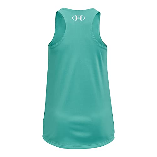 Under Armour Girls' Tech Big Logo Tank , Neptune (369)/Sea Mist , Youth Large