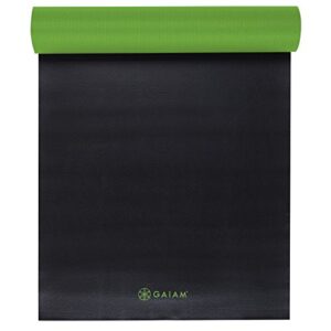 Gaiam Athletic Yoga Series duraMAT Xtra-Wide Mat, Green, 5mm