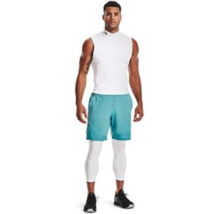 Under Armour Men's Armour HeatGear 3/4 Leggings , White (100)/Black , Large