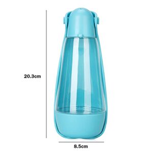 AHEGAS Dog Food Bowl 2in1 Dog Water Bottle Feeding Bowl Outdoor Travel Puppy Cat Drinking Feeder Dispenser for Small Dogs Portable Pet Product ( Color : Blue )