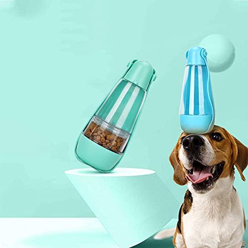 AHEGAS Dog Food Bowl 2in1 Dog Water Bottle Feeding Bowl Outdoor Travel Puppy Cat Drinking Feeder Dispenser for Small Dogs Portable Pet Product ( Color : Blue )