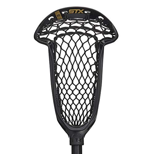 STX Lacrosse Axxis Strung Draw Head with Crux Mesh Pro Pocket, Black