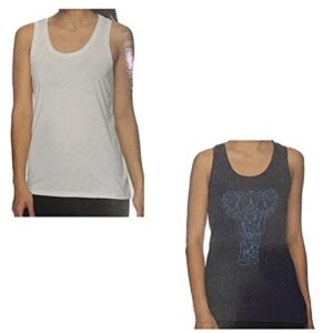 gaiam women’s 2 pack tank-top (white/ocean, small)