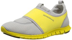 cole haan women’s zerogrand slip-on fashion sneaker, silver mesh/vapor grey/sunray, 10.5 b us