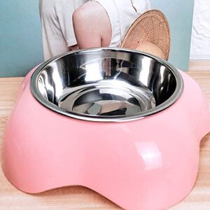 FUUIE Bowls for Food and Water Household Pet Bowl, Suitable for Cats and Dogs, Easy to Carry, Non-Slip Design, Easy to Hold (Color : Blue)