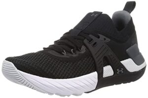 under armour men’s project rock 4 training shoe (10.5, black/white, numeric_10_point_5)