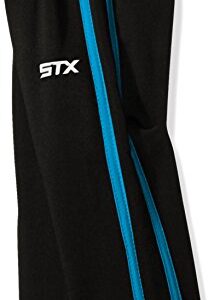 STX Boys' Big Boys' 2 Piece T-Shirt and Fleece Pant, Black/Turquoise, 12