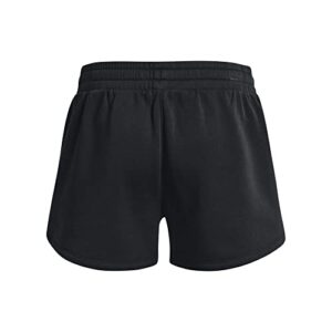 Under Armour Womens Rival Fleece Short , (001) Black / / White , Medium