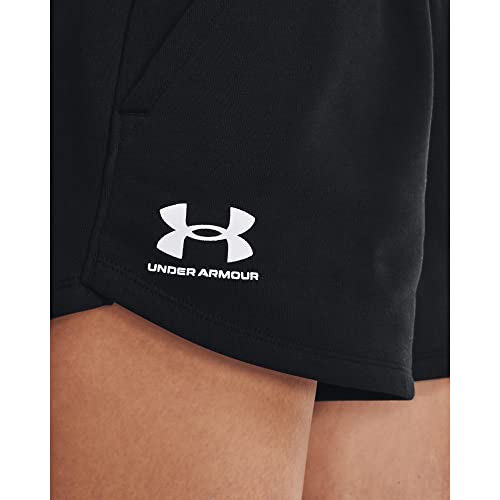 Under Armour Womens Rival Fleece Short , (001) Black / / White , Medium