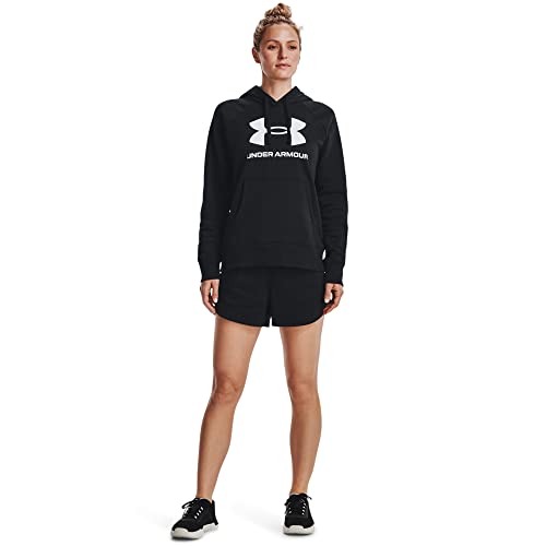 Under Armour Womens Rival Fleece Short , (001) Black / / White , Medium