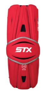 stx lacrosse stallion hd arm guards, red, medium