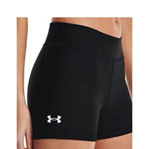 Under Armour Women's HeatGear Armour Mid Rise Shorty , Black (001)/White, Small