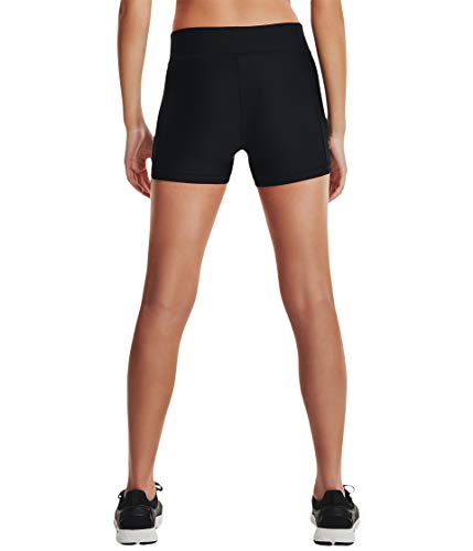 Under Armour Women's HeatGear Armour Mid Rise Shorty , Black (001)/White, Small