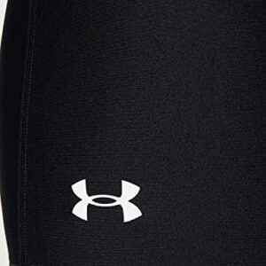 Under Armour Women's HeatGear Armour Mid Rise Shorty , Black (001)/White, Small