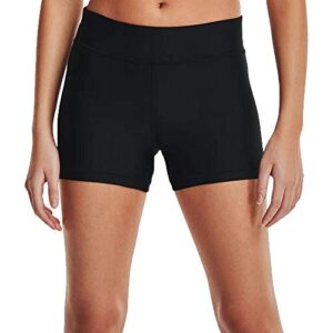 Under Armour Women's HeatGear Armour Mid Rise Shorty , Black (001)/White, Small