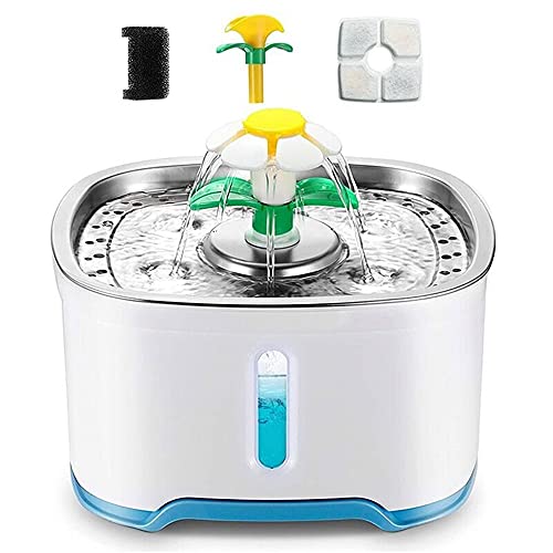 FUUIE Bowls for Food and Water New Electric Automatic Pet Cat and Dog Water Dispenser Water Dispenser Feeder Bowl Pet Water Dispenser Pet Cats and Dogs (Color : Blue)