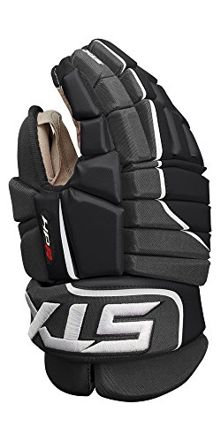 STX Ice Hockey Stallion HPR Junior Gloves, Black/Black, 12