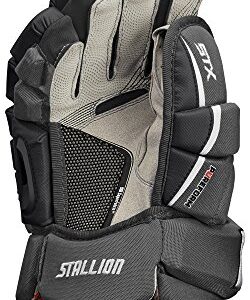 STX Ice Hockey Stallion HPR Junior Gloves, Black/Black, 12