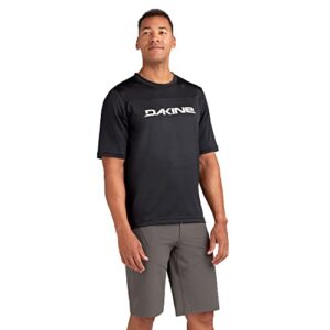 dakine mens syncline short sleeve mountain biking jersey, black, xx-large