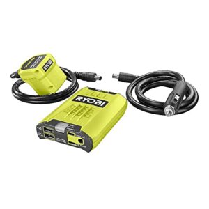 ryobi 18-volt 120-watt 12v automotive power inverter with dual usb ports ryi120a (bulk packaged)