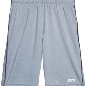 STX Boys' Active Shorts – 2 Pack Lightweight Athletic Shorts (Little Boy/Big Boy), Size 10/12, Black/Grey