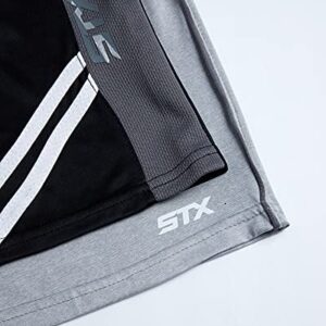 STX Boys' Active Shorts – 2 Pack Lightweight Athletic Shorts (Little Boy/Big Boy), Size 10/12, Black/Grey