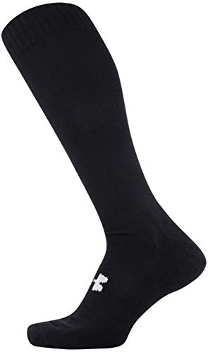 Under Armour Adult Tactical HeatGear Over-The-Calf, 1-Pair , Black/White 1 , Large