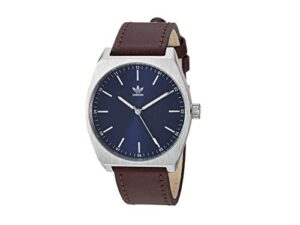 adidas originals watches process_l1. genuine leather strap 20mm width (38 mm) -silver/navy sunray/dark brown