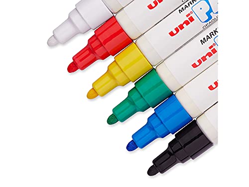 Uni-Paint Oil Based Marker, Medium Point, Assorted Inks,63630, 6/Set