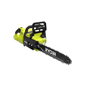 ryobi 40-volt hp brushless 14 in. electric cordless chainsaw (tool only) ry405010 (bulk packaged), black,yellow