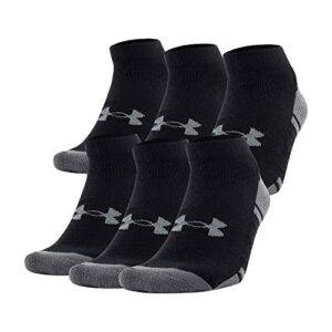 under armour adult resistor 3.0 low cut socks, multipairs , black/graphite (6-pairs) , large