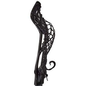 STX Lacrosse Crux 600 Strung Head with Crux Mesh Pro Pocket, Black/Black