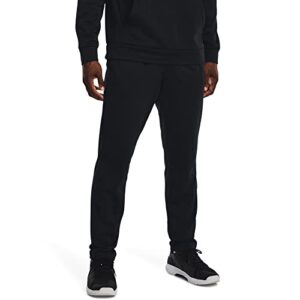 under armour mens armourfleece straight leg pant , (001) black / / black , small