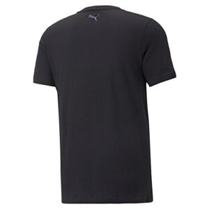 PUMA Mens BMW MMS Metal Energy Logo Crew Neck Short Sleeve T-Shirt Casual - Black - Size S