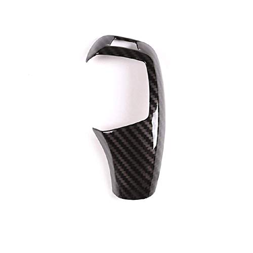 DesirePath Car Gear Shift Knob Cover Trim Carbon Panel Frame Cove Fiber Sticker Head Trim Fit for BMW E60 E70 X5 X6