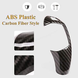 DesirePath Car Gear Shift Knob Cover Trim Carbon Panel Frame Cove Fiber Sticker Head Trim Fit for BMW E60 E70 X5 X6