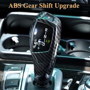 DesirePath Car Gear Shift Knob Cover Trim Carbon Panel Frame Cove Fiber Sticker Head Trim Fit for BMW E60 E70 X5 X6