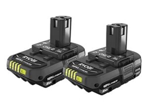 ryobi one+ 18v high performance lithium-ion 2.0 ah compact battery (2-pack)